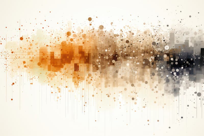 Abstract Futuristic Background, Chaotic Particles, Scattered Pixels ...