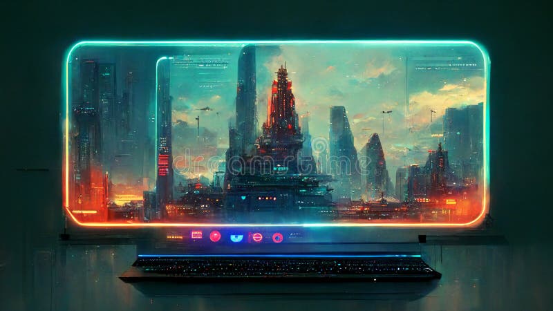 Computer Screen Sci Fi Stock Illustrations – 2,051 Computer Screen Sci ...