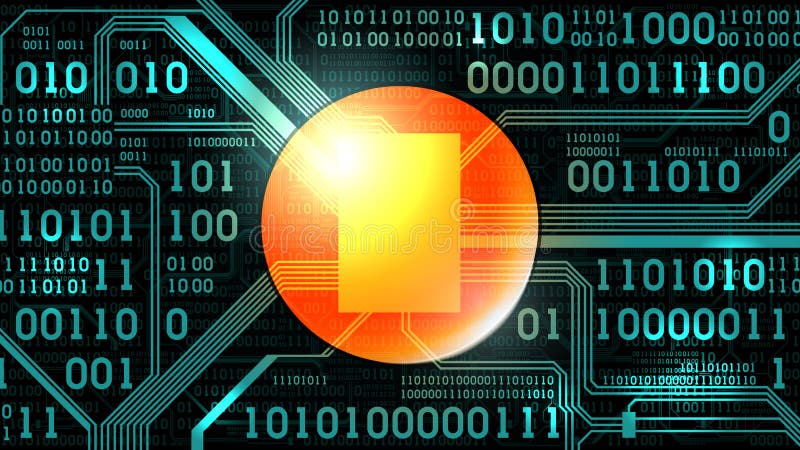 Abstract Futuristic Cyberspace with Binary Code, Matrix Background with ...