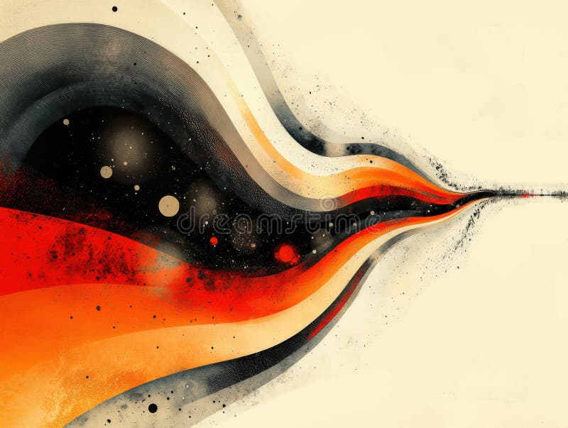 Abstract Futuristic Background Featuring Simple Flat Monochrome Stock ...