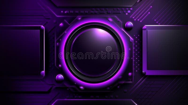 Abstract Futuristic Background with Purple and Black Hexagons. Vector ...