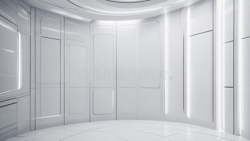 Abstract Futuristic Background, Sci-fi External High-tech Metallic ...