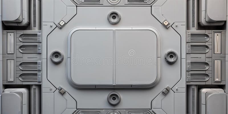 Abstract Futuristic Background, Sci-fi External High-tech Metallic ...