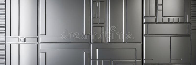 Abstract Futuristic Background, Sci-fi External High-tech Metallic ...