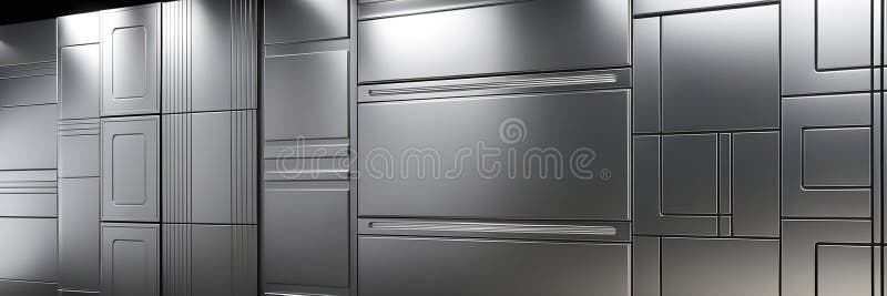 Abstract Futuristic Background, Sci-fi External High-tech Metallic ...