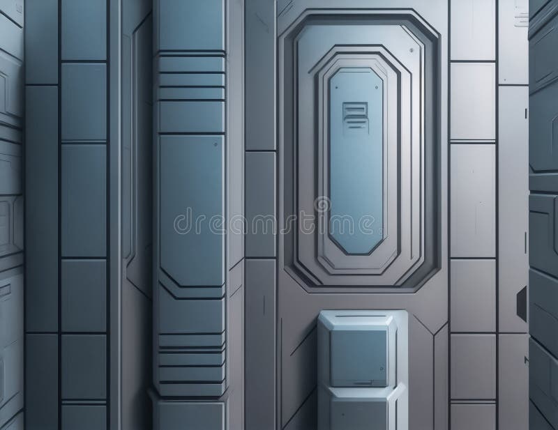 Abstract Futuristic Background, Sci-fi External Panels, High-tech ...