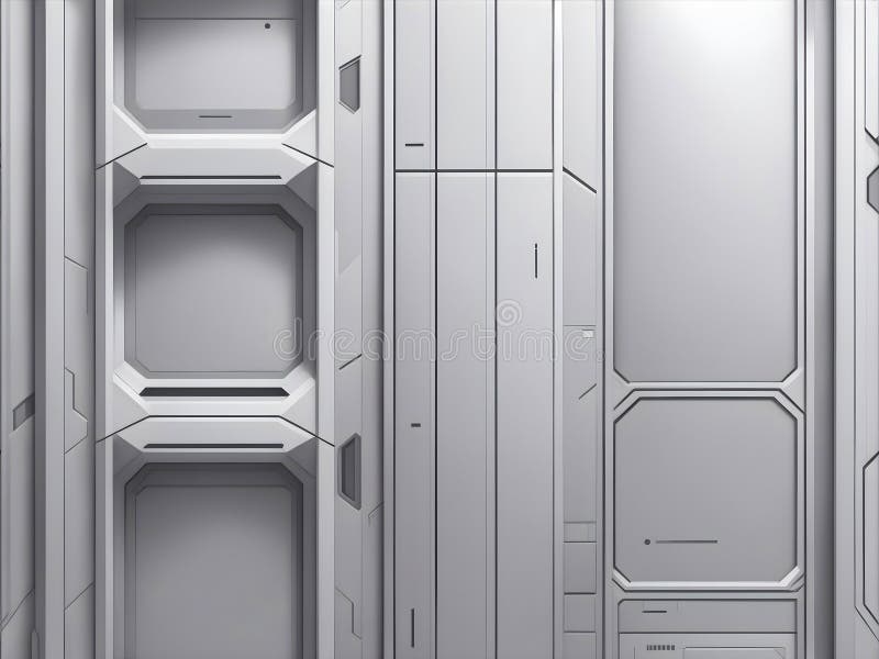 Abstract Futuristic Background, Sci-fi External Panels, High-tech ...