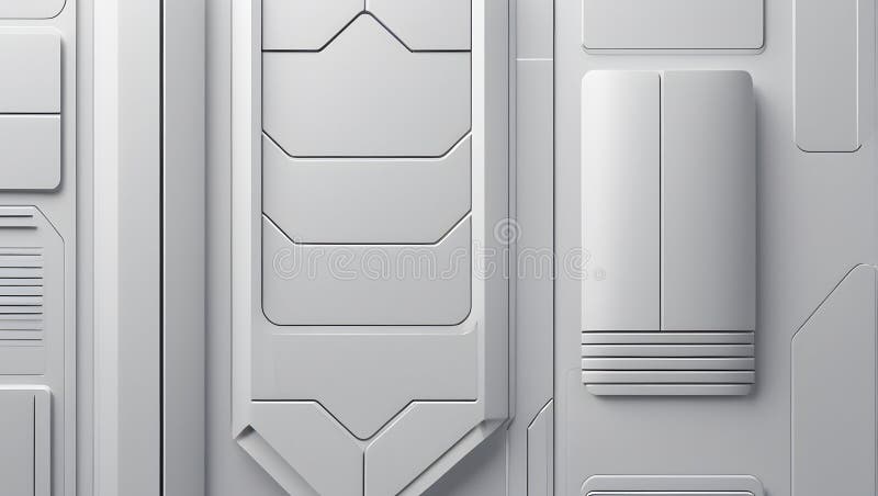 Abstract Futuristic Background, Sci-fi External Panels, High-tech ...