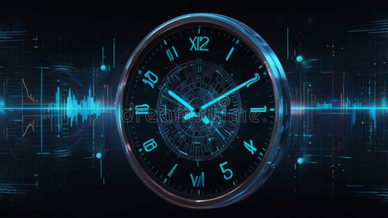 An Abstract Futuristic Background Showcasing the Concept of Time ...