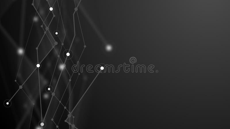 Blockchain on a Dark Cube. Blockchain Technology with Abstract ...