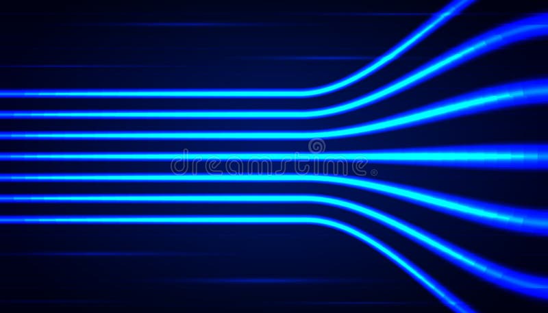 Abstract Futuristic Blue Background with Flow Energy Lights. Vector ...