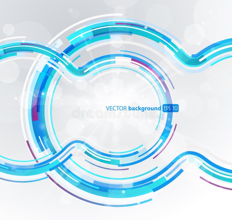 Abstract Futuristic Blue Circle. Stock Illustration - Illustration of ...