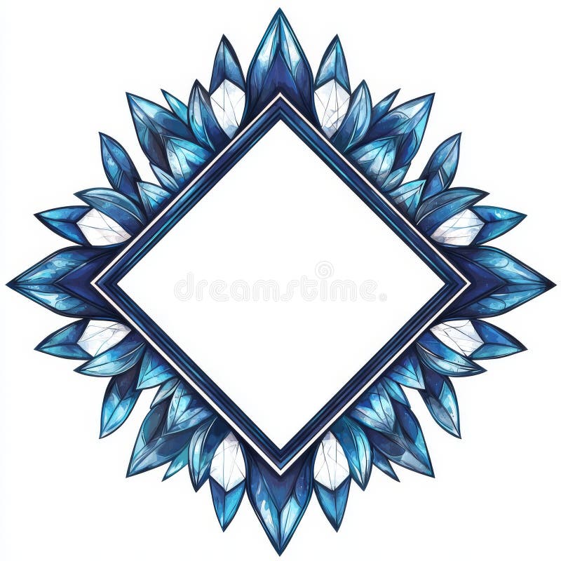 An Abstract Futuristic Blue Glow Technology Sci-fi Frame with an ...