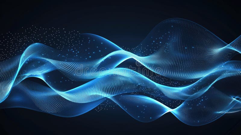 Abstract Futuristic Blue Technology Wave Design for Innovation and ...