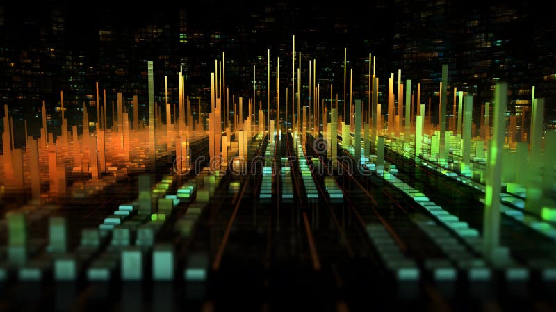 Abstract Futuristic Business Strategy Data Graph Background. Generative ...