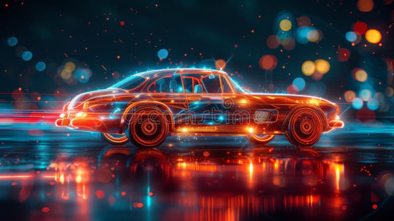 Abstract Futuristic Car Background, Car or Vehicle Wallpaper Stock ...