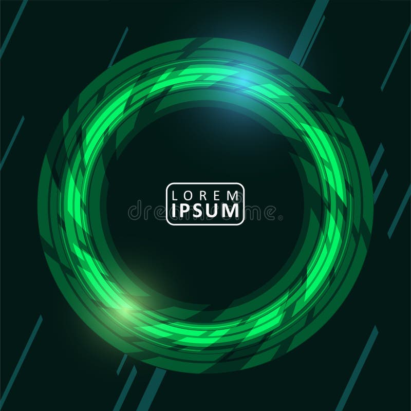 Abstract Futuristic Circles Stock Vector - Illustration of gradient ...