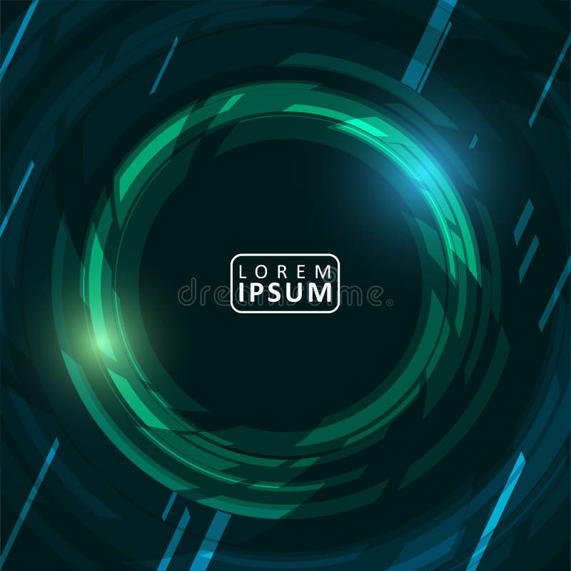 Abstract Futuristic Circles Stock Vector - Illustration of line, curve ...