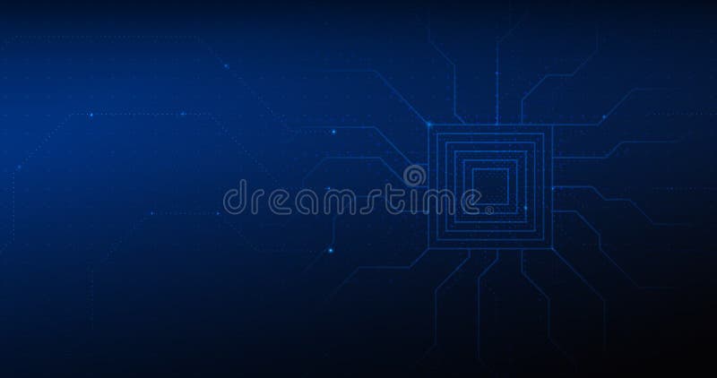 Abstract Futuristic Circuit Board Background. Technology Chip Processor ...