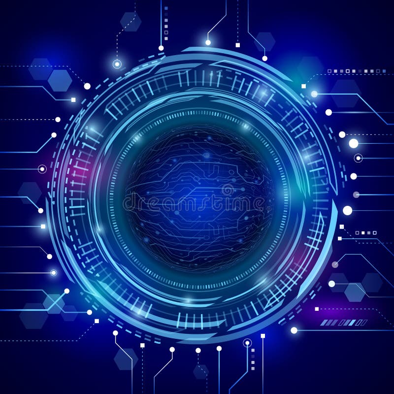 Abstract Futuristic Circuit Board. Hi-tech Digital Communication Stock ...