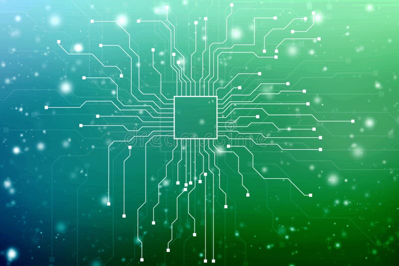 Abstract Futuristic Circuit Board Illustration, Circuit Board with ...