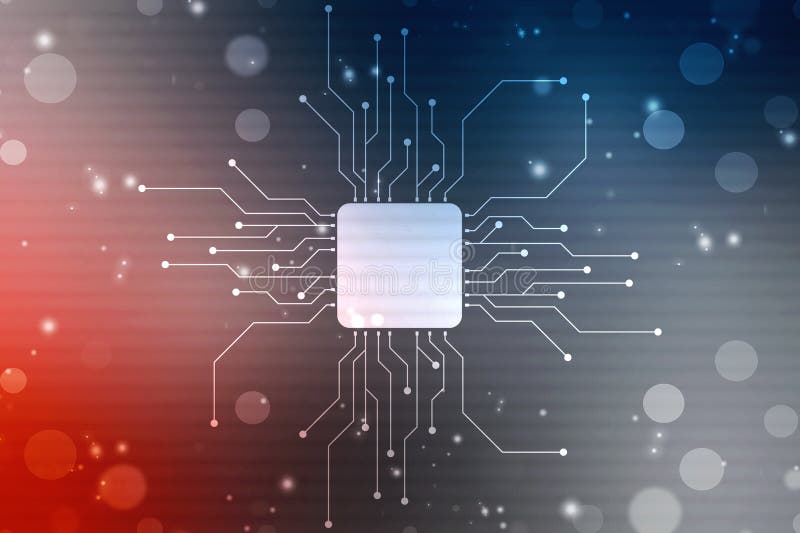 Abstract Futuristic Circuit Board Illustration, Circuit Board with ...