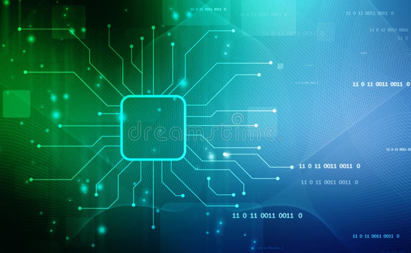 Abstract Futuristic Circuit Board Illustration, Circuit Board with ...