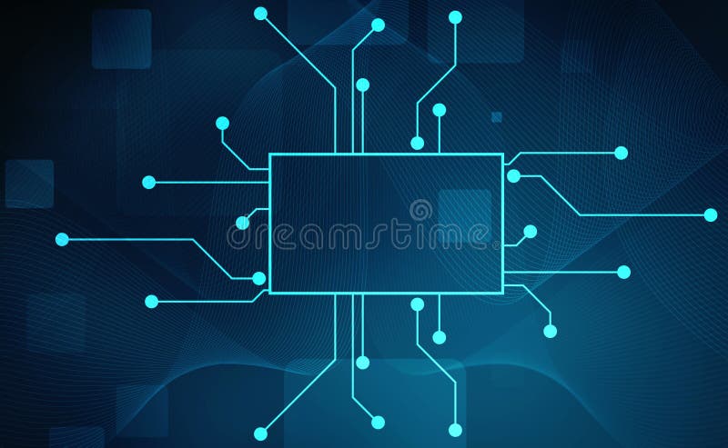 Abstract Futuristic Circuit Board Illustration, Circuit Board with ...