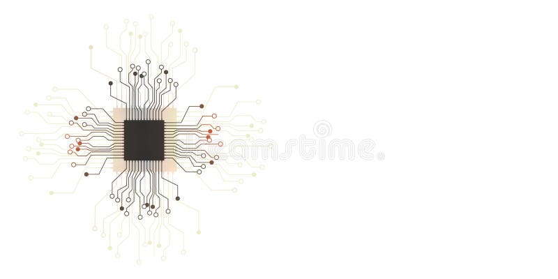 Abstract Futuristic Circuit Board Illustration, Circuit Board with ...