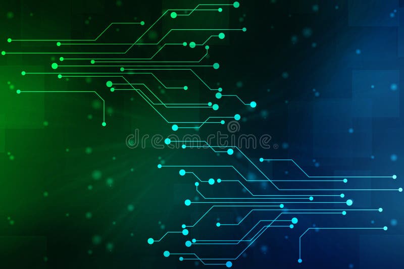 Abstract Futuristic Circuit Board Illustration, Circuit Board with ...