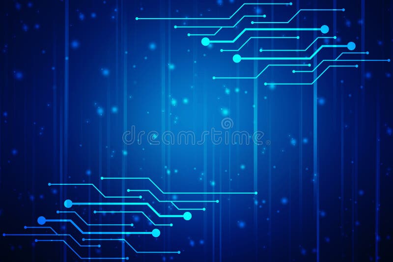Abstract Futuristic Circuit Board Illustration, Circuit Board with ...