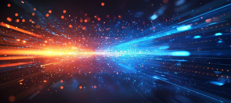 An Abstract Futuristic Circuit Board and Mesh Line in a Modern Style ...