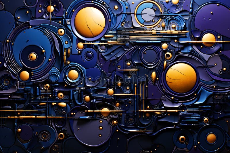 Abstract Futuristic Circuits and Spheres Design for Technology ...