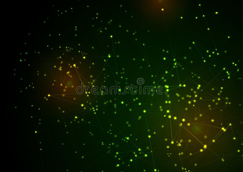 Abstract Futuristic Communication Low Poly Neon Background Stock Vector ...