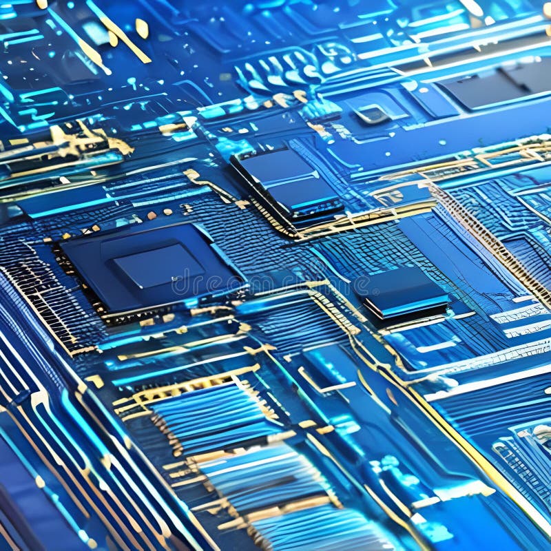 Abstract Futuristic Computer Circuit Board. High End Computer ...