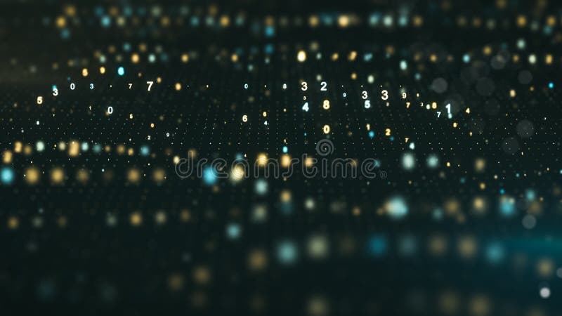 Abstract Futuristic Computer Science 3D Render Stock Illustration ...