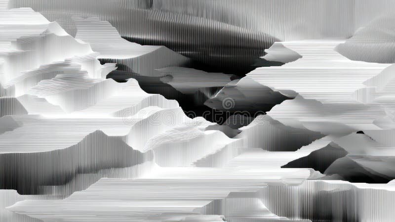 Abstract Futuristic Cyberpunk Displacement Map Black White Distorted ...