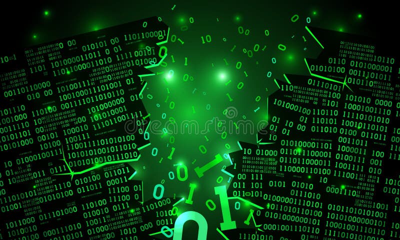Abstract Futuristic Cyberspace with Binary Code, Matrix Background with ... Abstract Futuristic Cyberspace with Binary Code, Matrix Background with ...