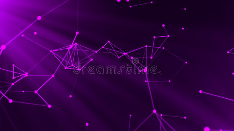Abstract Futuristic Dark Plexus Background with Moving Connecting ...