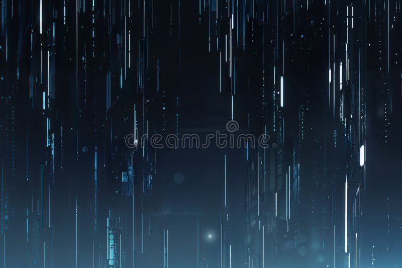 An Abstract, Futuristic Digital Background with Falling Lines of Code ...