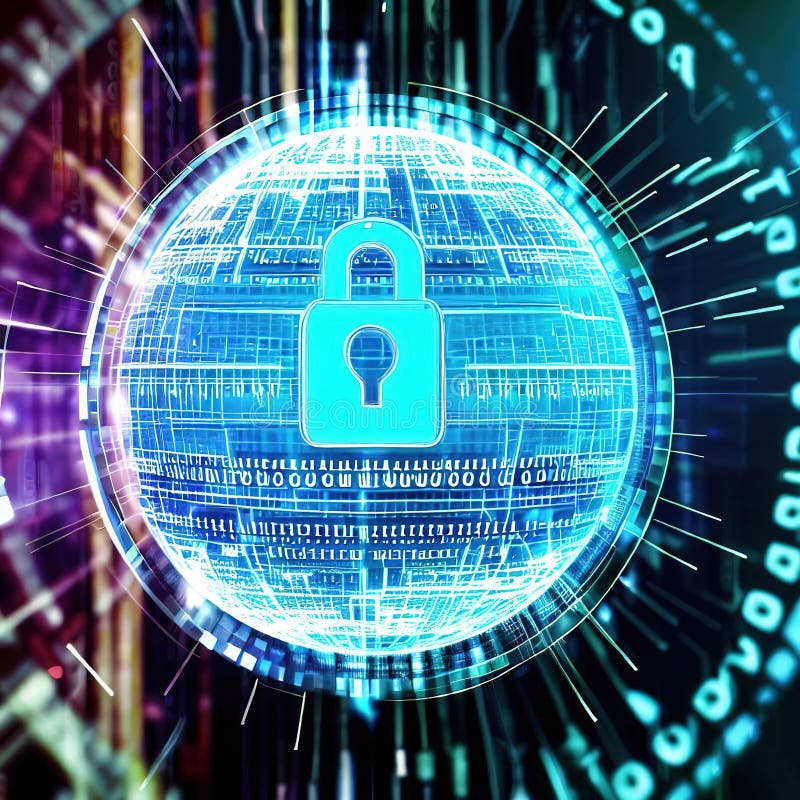 Abstract Futuristic Digital Big Data Landscape Particles with ...