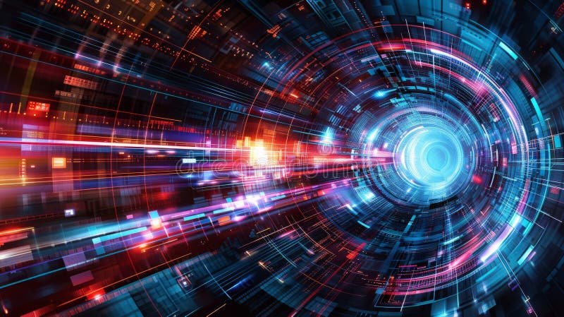 Abstract Futuristic Digital Innovations Background, Generative AI Stock ...