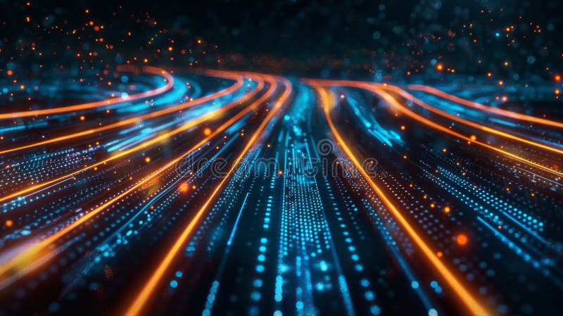 Abstract Futuristic Digital Path, Generative AI Stock Photo - Image of ...