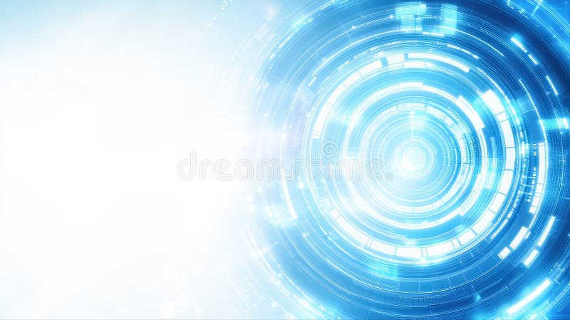 Abstract Futuristic Digital Technology Background with Glowing Blue ...