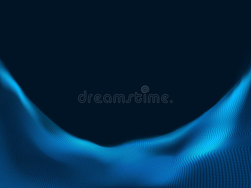 Abstract Futuristic Dot Background with Digital 3D Landscape Map. EPS ...
