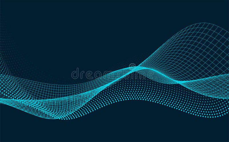 Abstract Futuristic Dotted Lines and Smooth Low Poly Grid Stock Vector ...