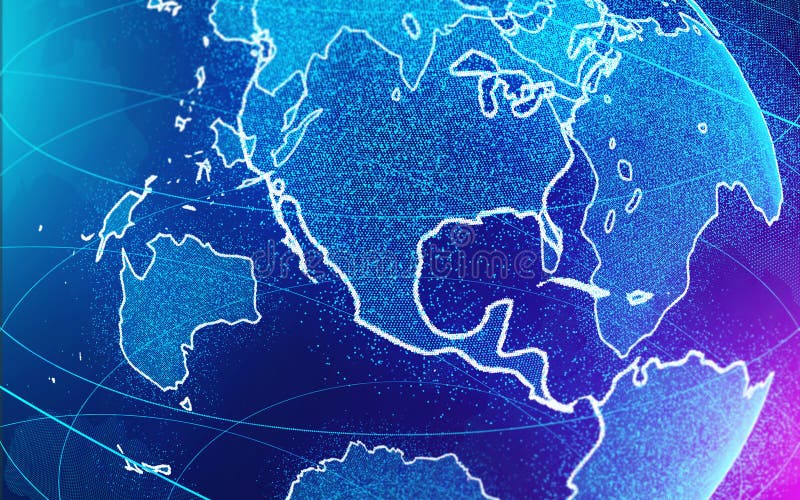 Abstract futuristic earth stock illustration. Illustration of ...