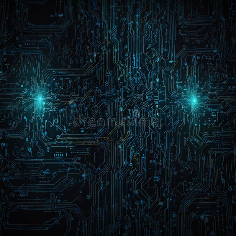 Abstract Futuristic Electronic Circuit Technology Background Stock ...