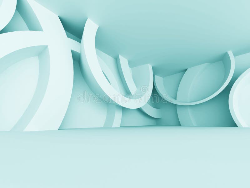 Abstract Futuristic Empty Room Interior Architecture Background Stock ...