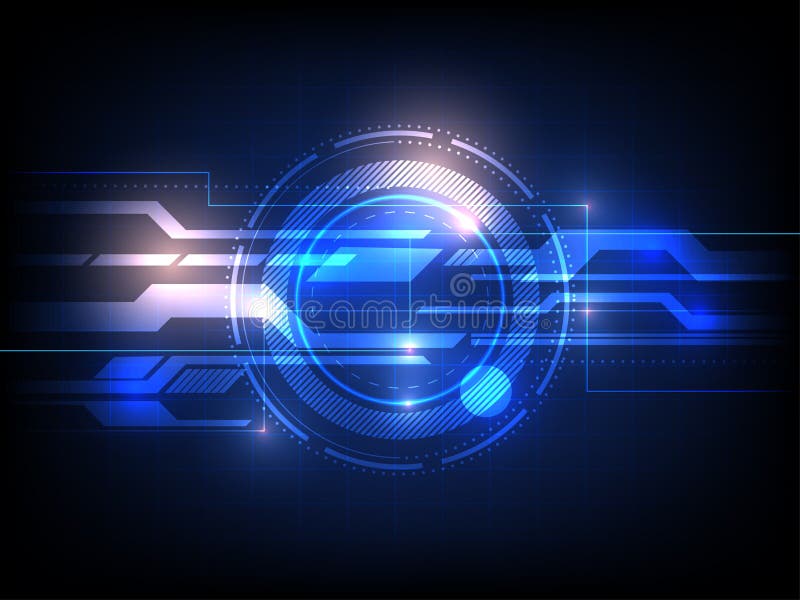 Futuristic Eyeball and Circuit Board, Hi - Tech Computer Technology ...